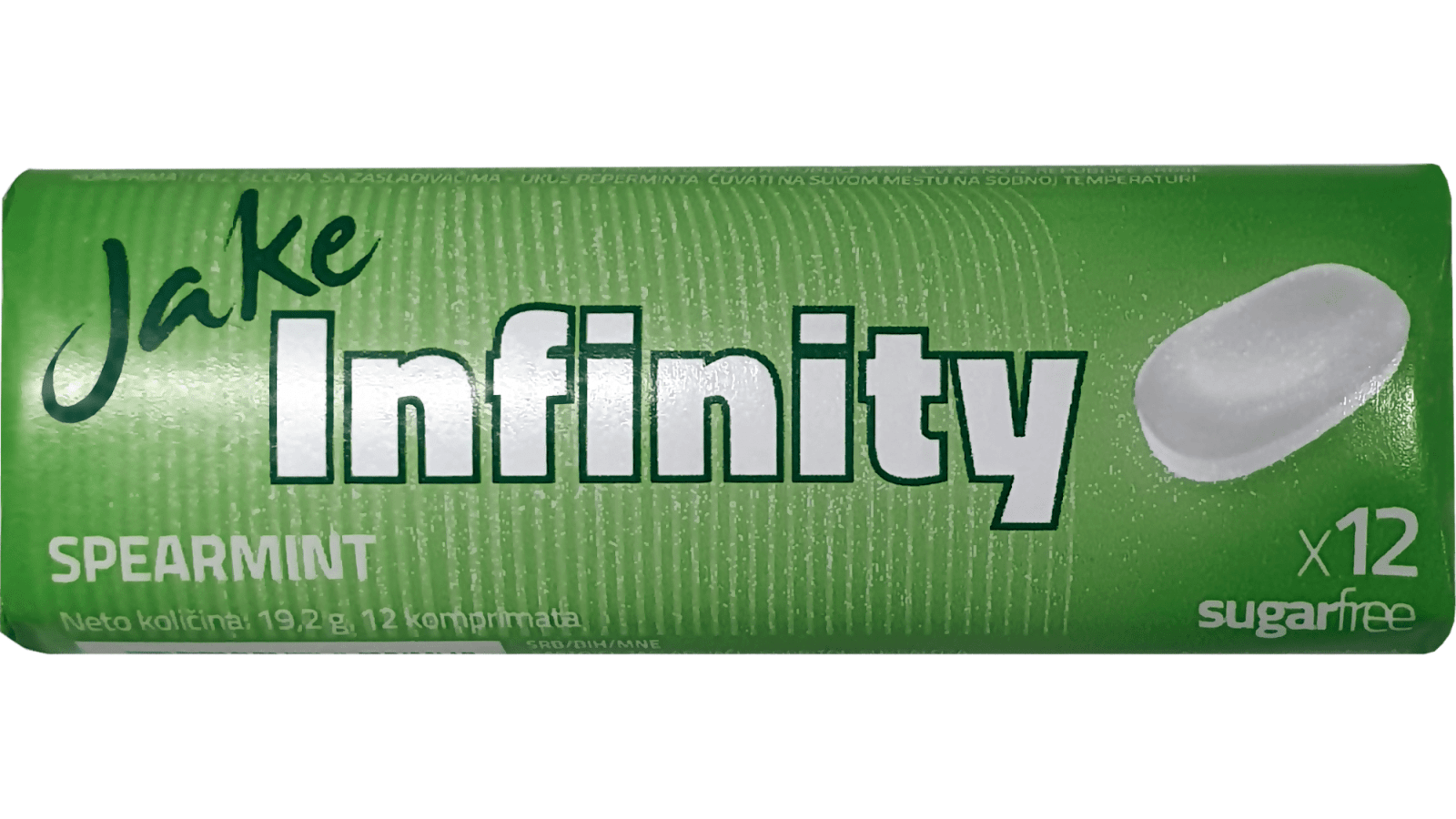 Bombone JAKE INFINITY Spearmint 19g - Cenoteka