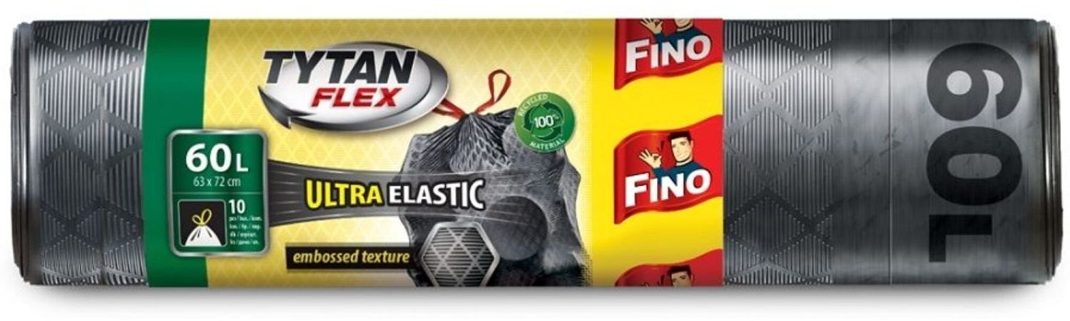 FINO kese za smeće sa trakom elastične 60l 10kom - Cenoteka