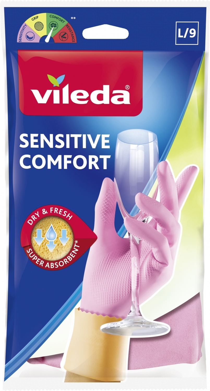 VILEDA rukavice sensitive L - Cenoteka