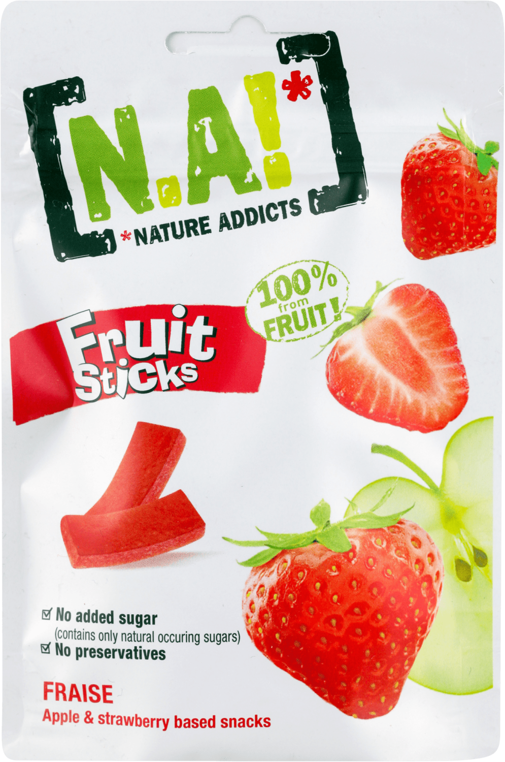 NATURE ADDICTS voćni štapići od jabuke i jagode 35g - Cenoteka