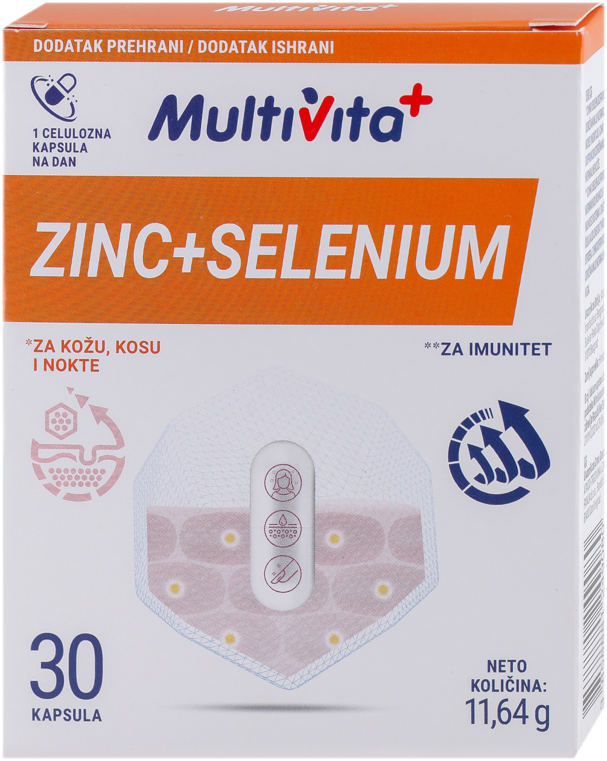 MULTIVITA Kapsule Cink + selenium 30kom - Cenoteka