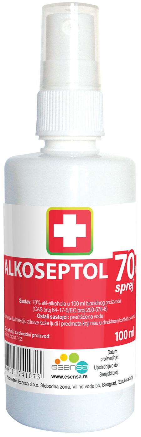 Alkohol ESENSA Alkoseptol sprej 70% 100ml - Cenoteka
