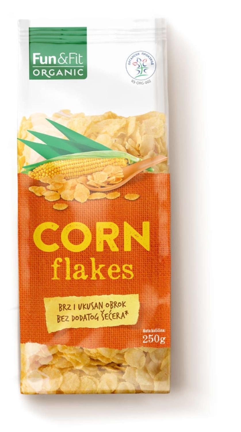 Pahuljice FUN&FIT corn flakes organic 250g - Cenoteka