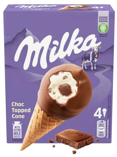 Sladoled MILKA kornet multipack 4x100ml - Cene i Akcije