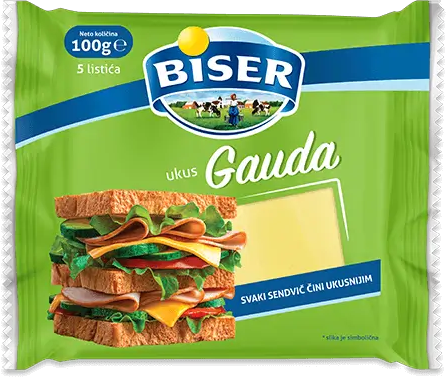 Topljeni sir gauda BISER 100g - Cenoteka