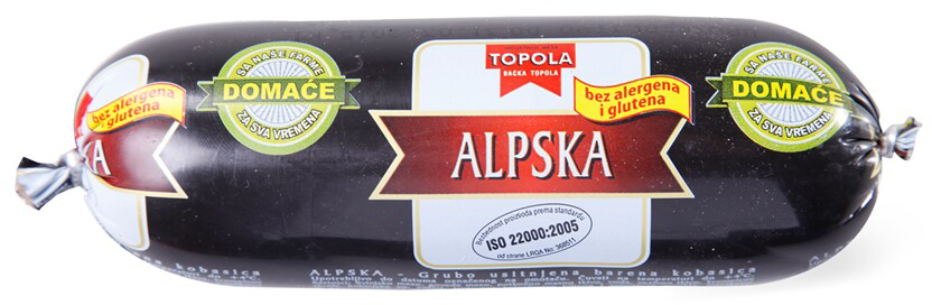 Alpska kobasica TOPOLA 320g - Cenoteka