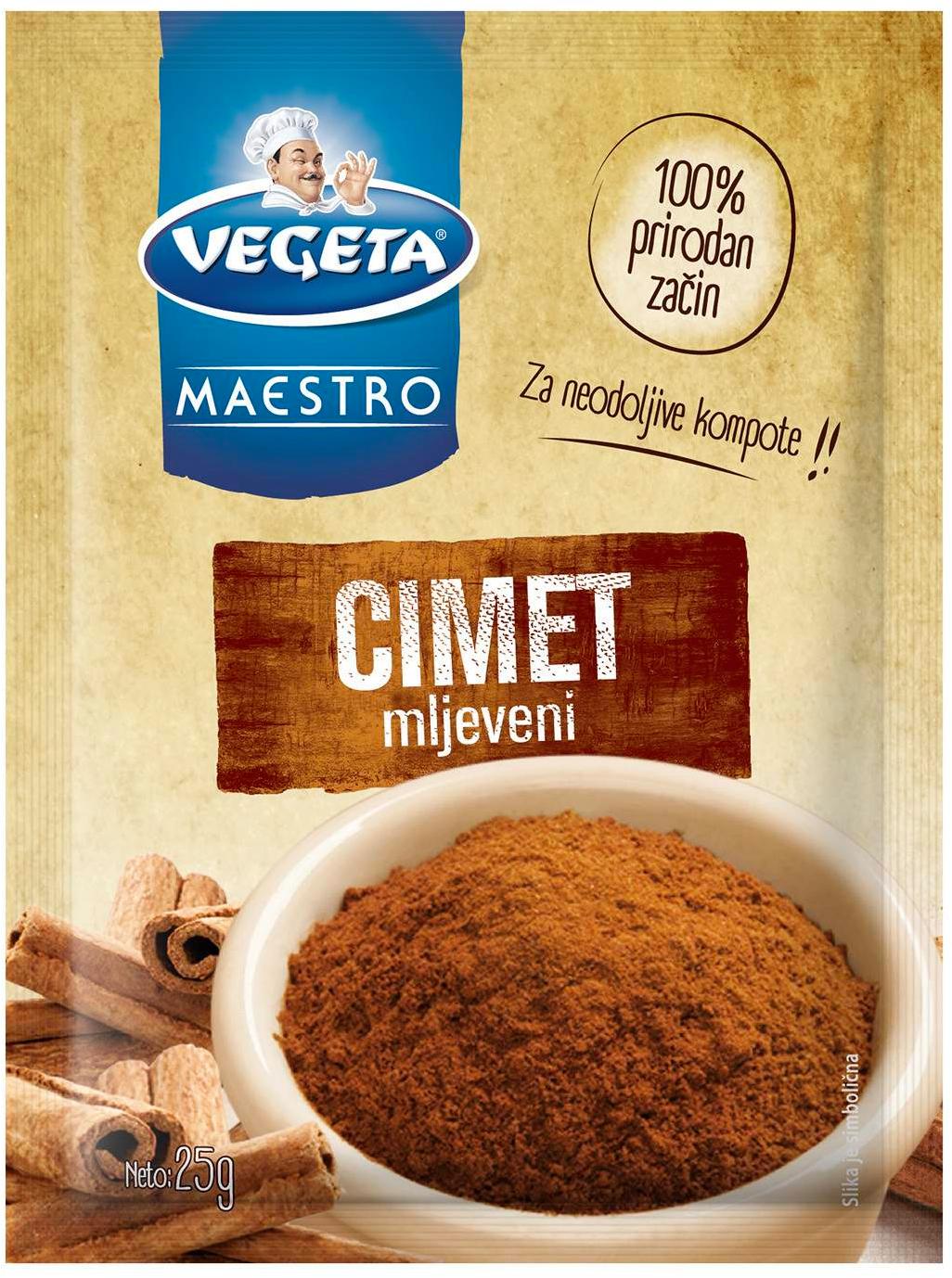 Cimet mleveni VEGETA 25g - Cenoteka