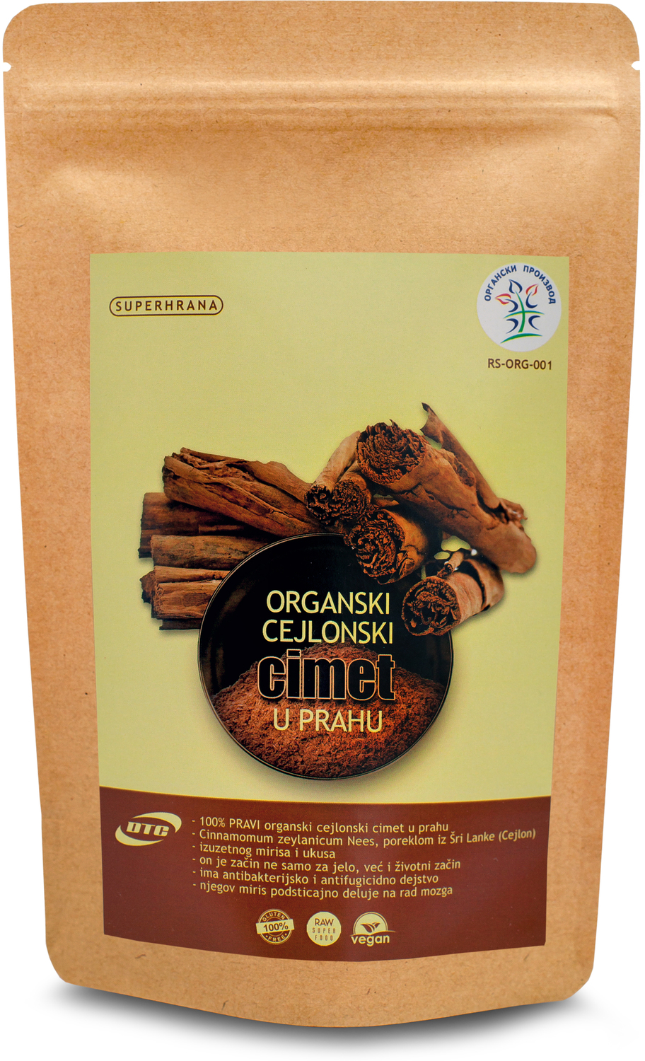 DTC Cimet organski cejlonski u prahu 100g - Cenoteka