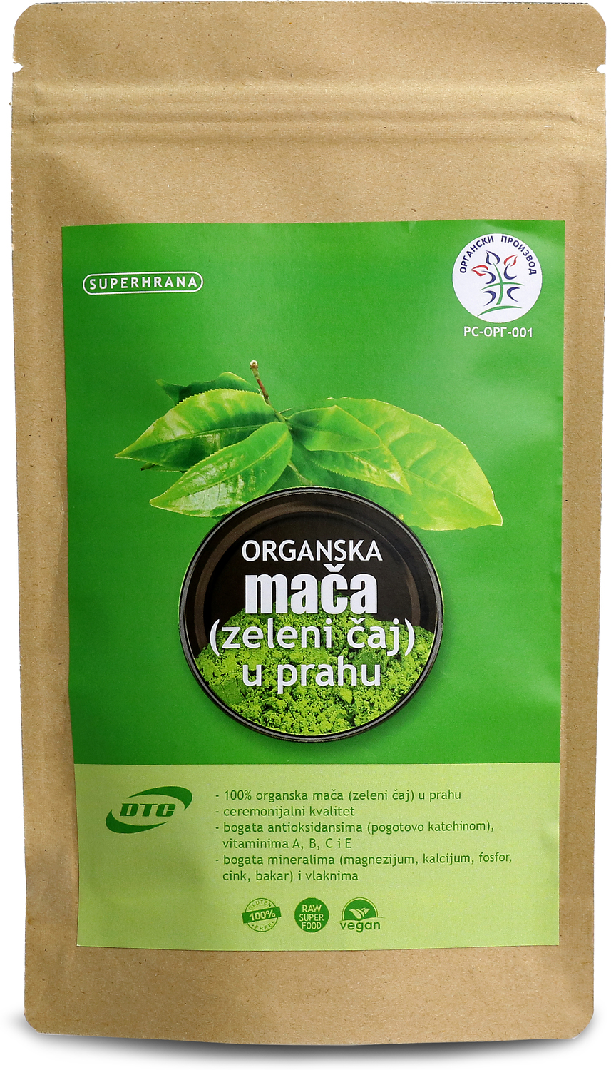 DTC organska mača zeleni čaj u prahu 50g - Cene i Akcije