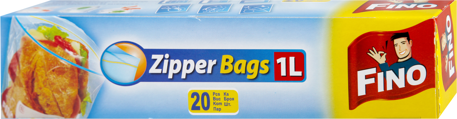 FINO kese za zamrzivač zipper 1l 20kom - Cenoteka
