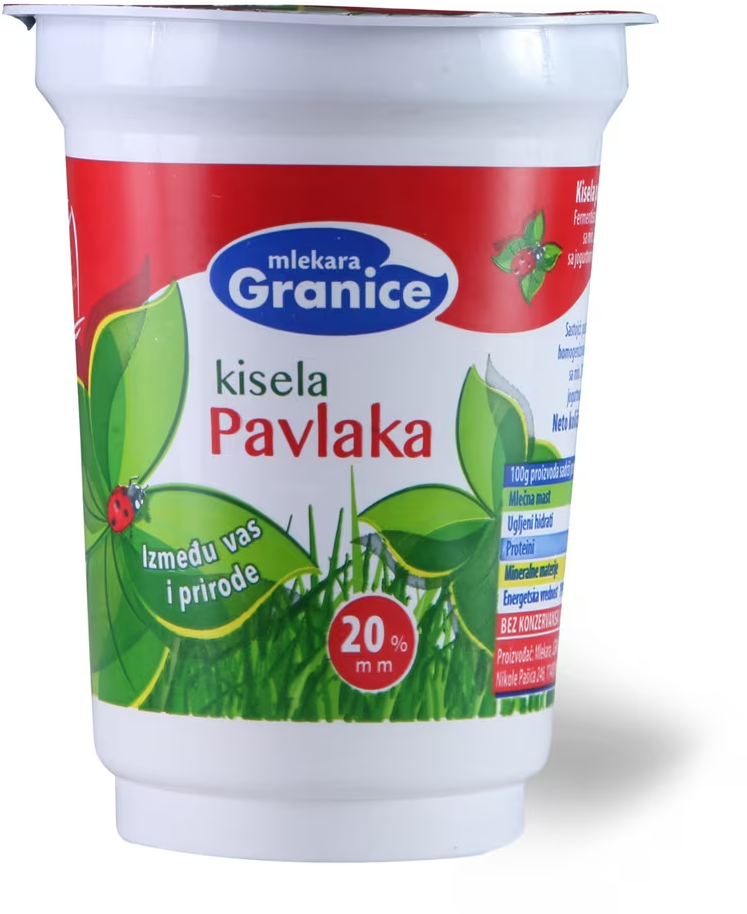 Kisela pavlaka GRANICE 20%mm 400g - Cenoteka