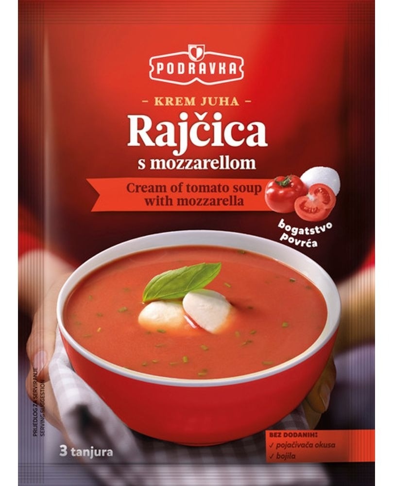 Krem supa PODRAVKA paradajz s mocarelom 80g - Cenoteka