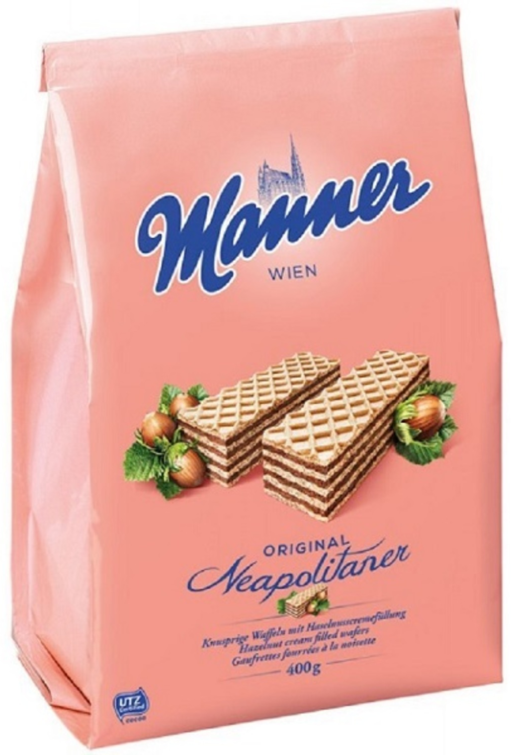 Napolitanke MANNER lešnik krem 400g - Cenoteka