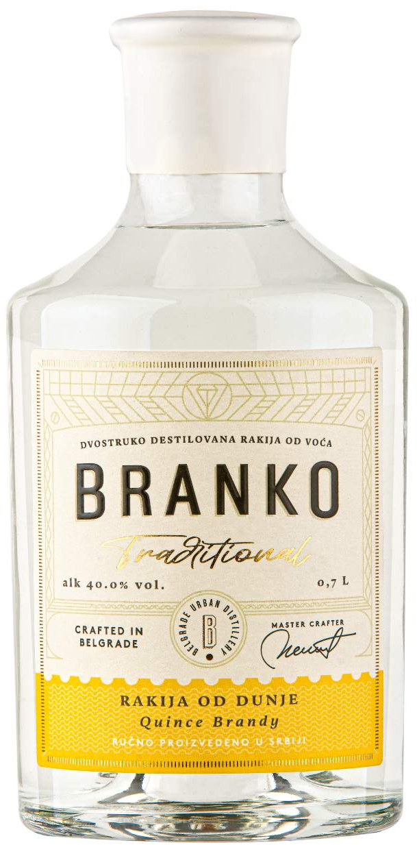 Rakija BRANKO traditional dunja 0,7l - Cenoteka