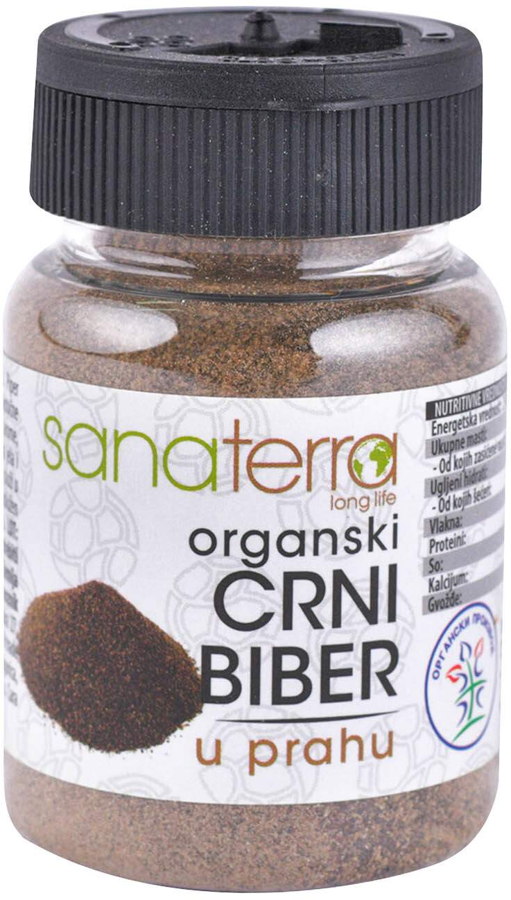 SANATERRA organski crni biber u prahu 50g - Cenoteka