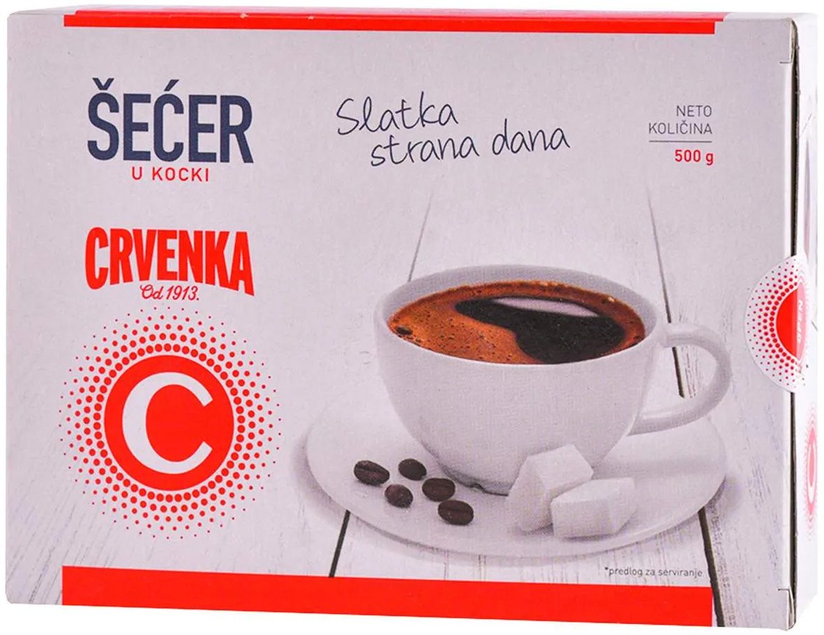 Šećer CRVENKA kocka 500g - Cenoteka