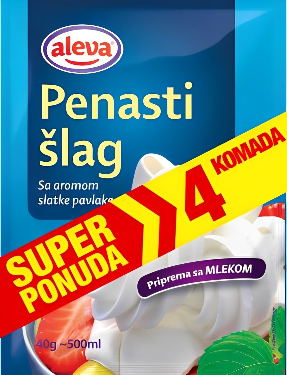 Šlag pena ALEVA 4x40g - Cenoteka