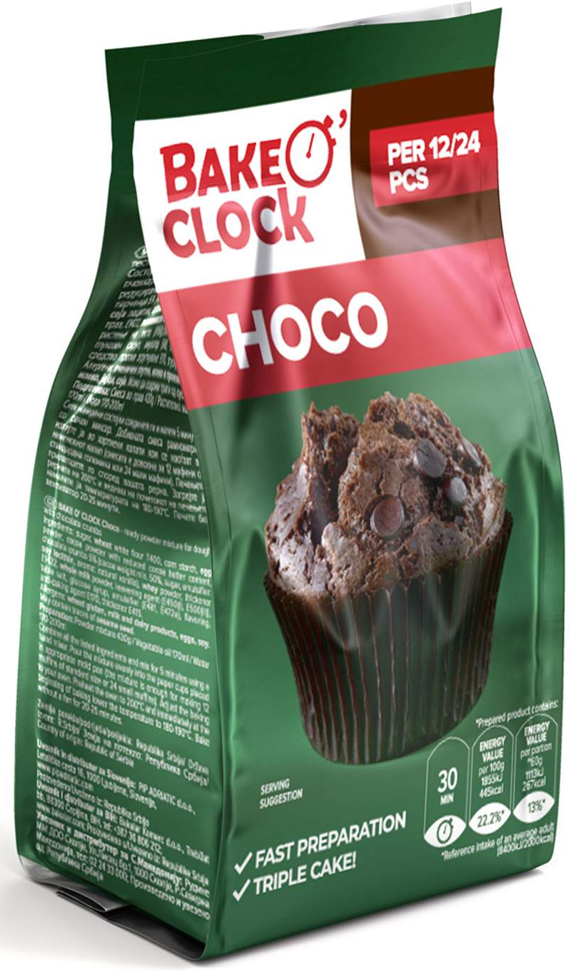 Smesa za kolače BAKE O'CLOCK choco 430g - Cenoteka