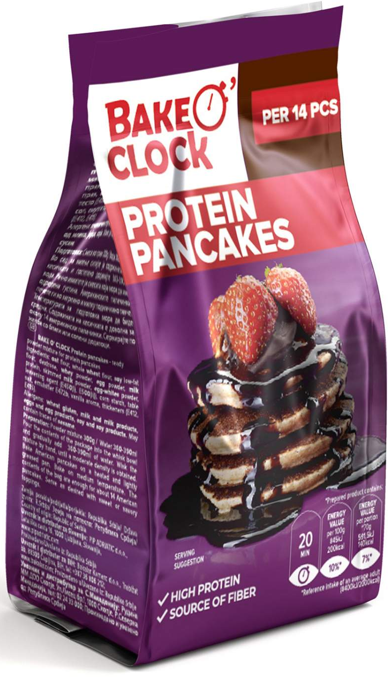 Smesa za proteinske palačinke BAKE O'CLOCK 300g - Cenoteka