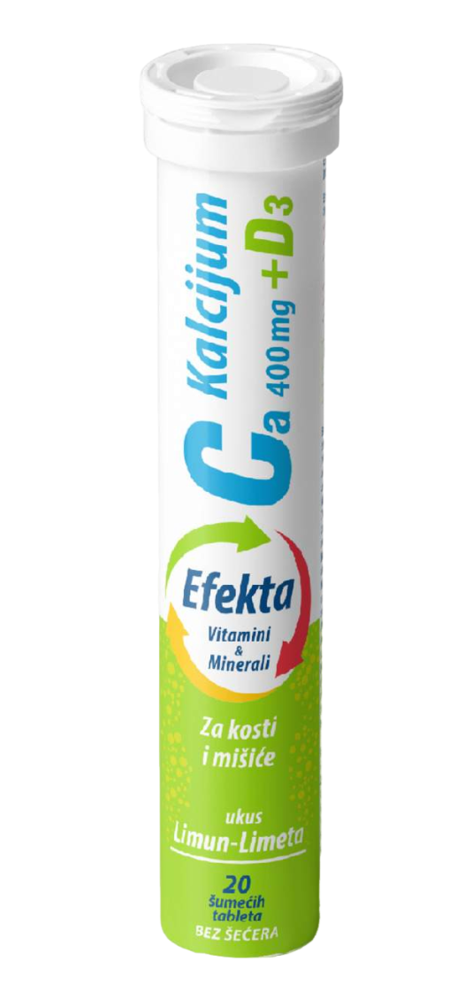 Šumeće tablete EFEKTA kalcijum+D3 20kom - Cenoteka