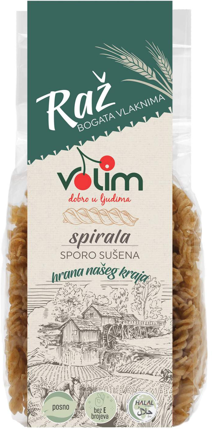 Testenina od raži spirala VOLIM 250g - Cenoteka