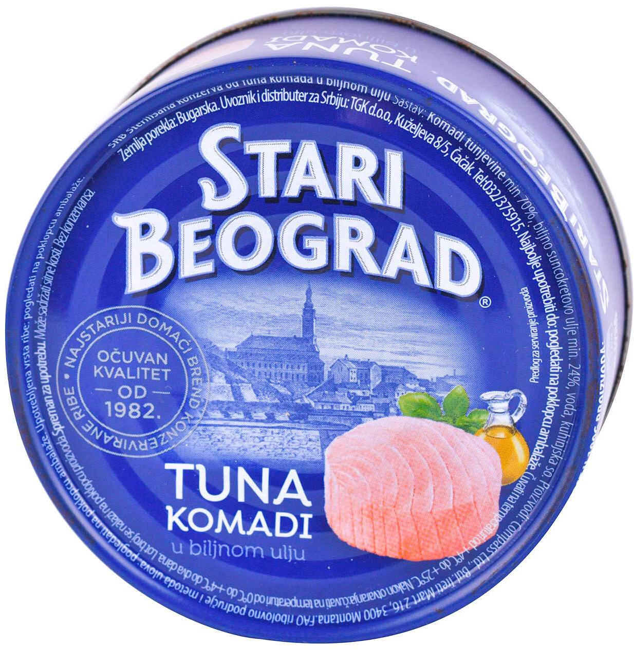Tunjevina STARI BEOGRAD komadi u ulju 160g - Cene i Akcije