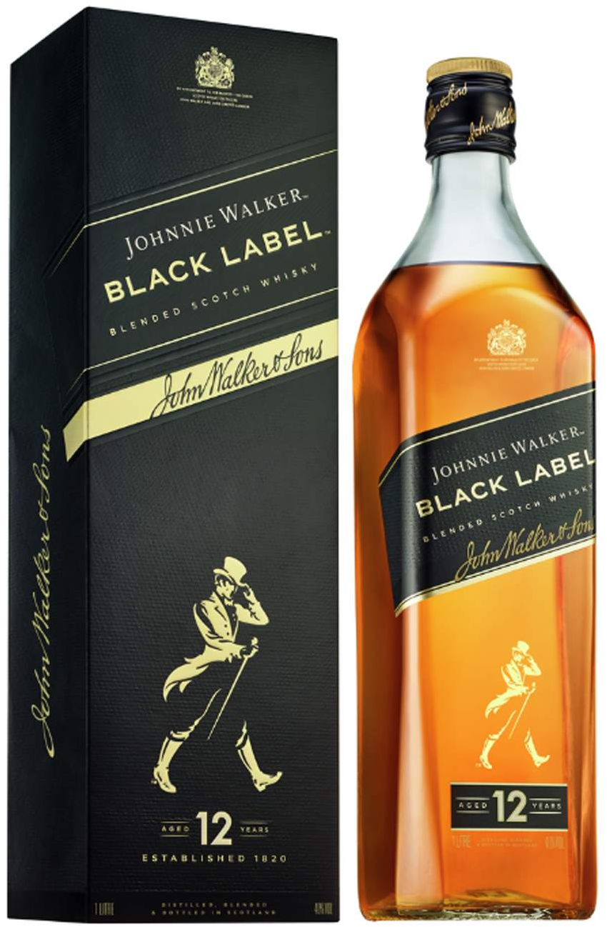 Viski JOHNNIE WALKER Black label kutija 1l - Cenoteka