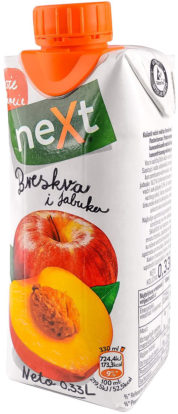 Voćni sok NEXT breskva 330ml - Cenoteka