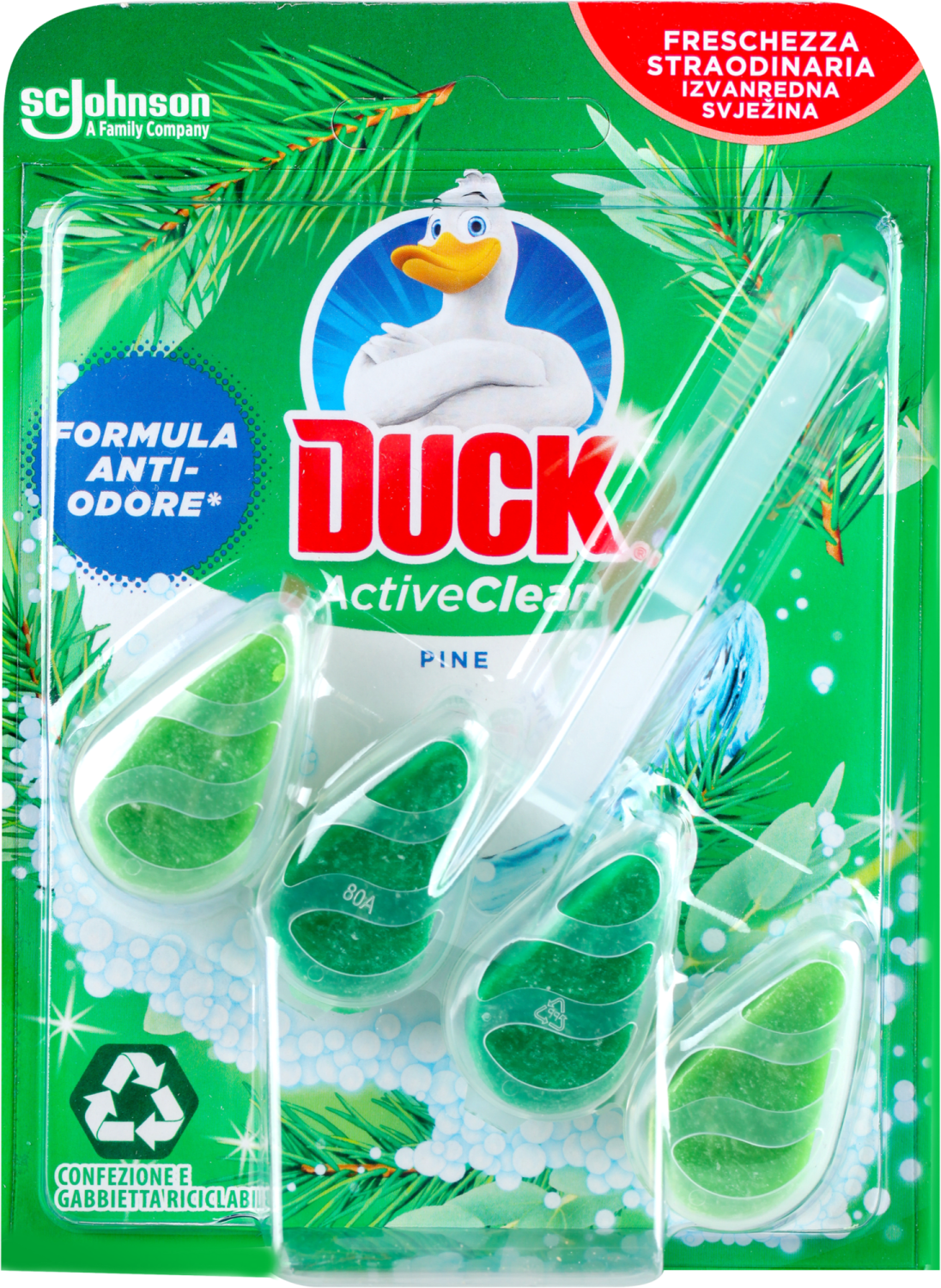 WC osveživač DUCK active clean pine 38g - Cenoteka