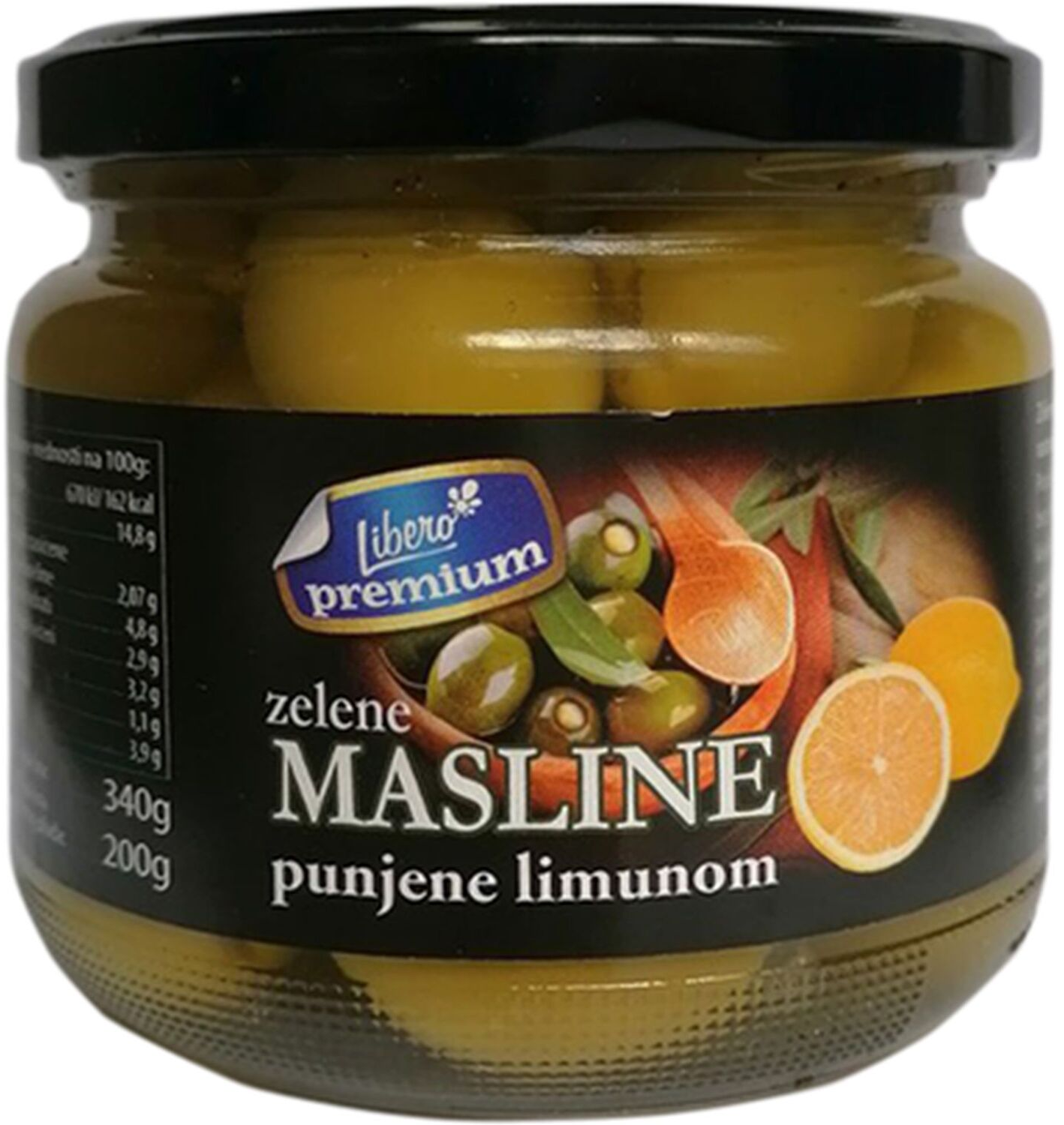 LIBERO premium zelene masline sa limunom 340g - Cenoteka