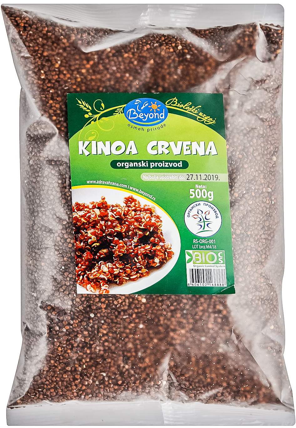 BEYOND organska crvena kinoa 500g - Cenoteka