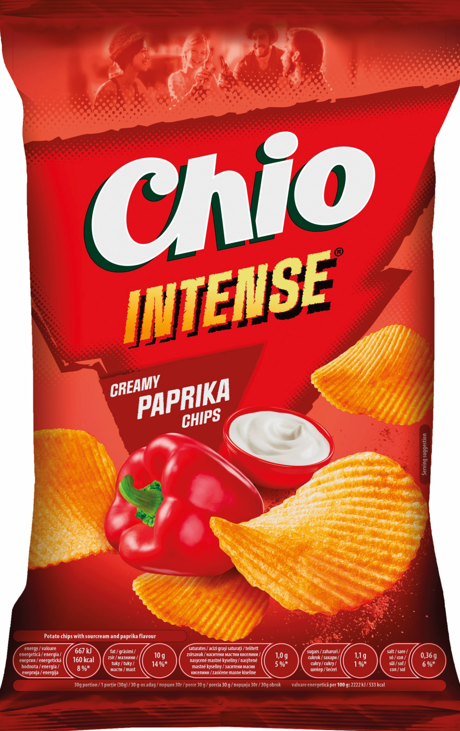 CHIO čips intense creamy paprika 120g - Cenoteka
