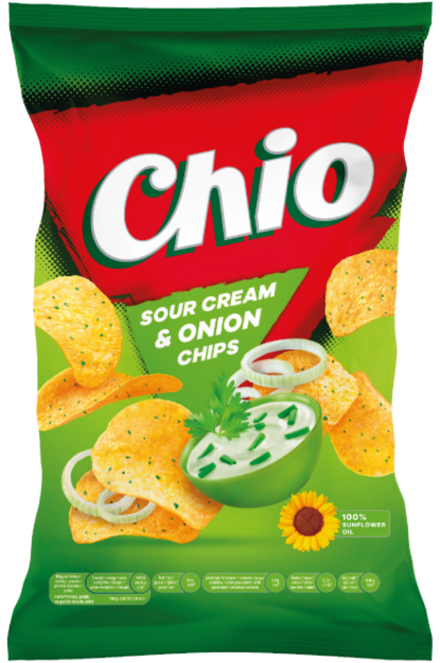 CHIO čips sour cream & onion 130g - Cenoteka
