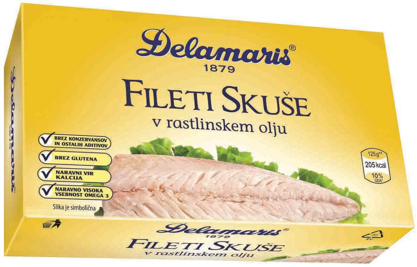 DELAMARIS fileti skuše u ulju 125g - Cenoteka