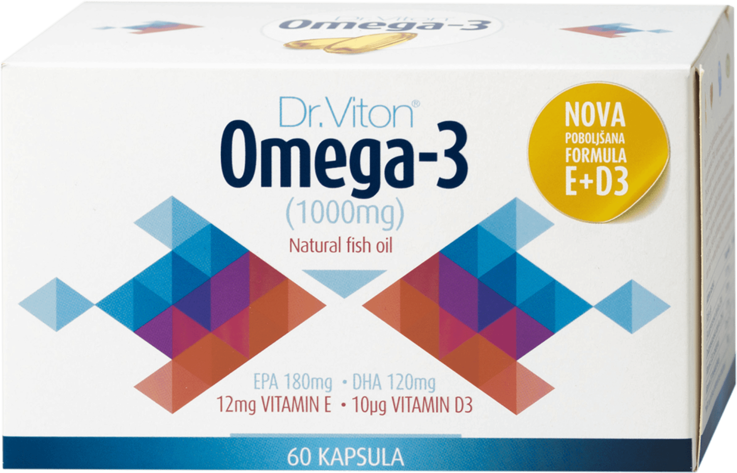 DR. VITON Omega 3 vitamin E + vitamin D3 60kom - Cenoteka