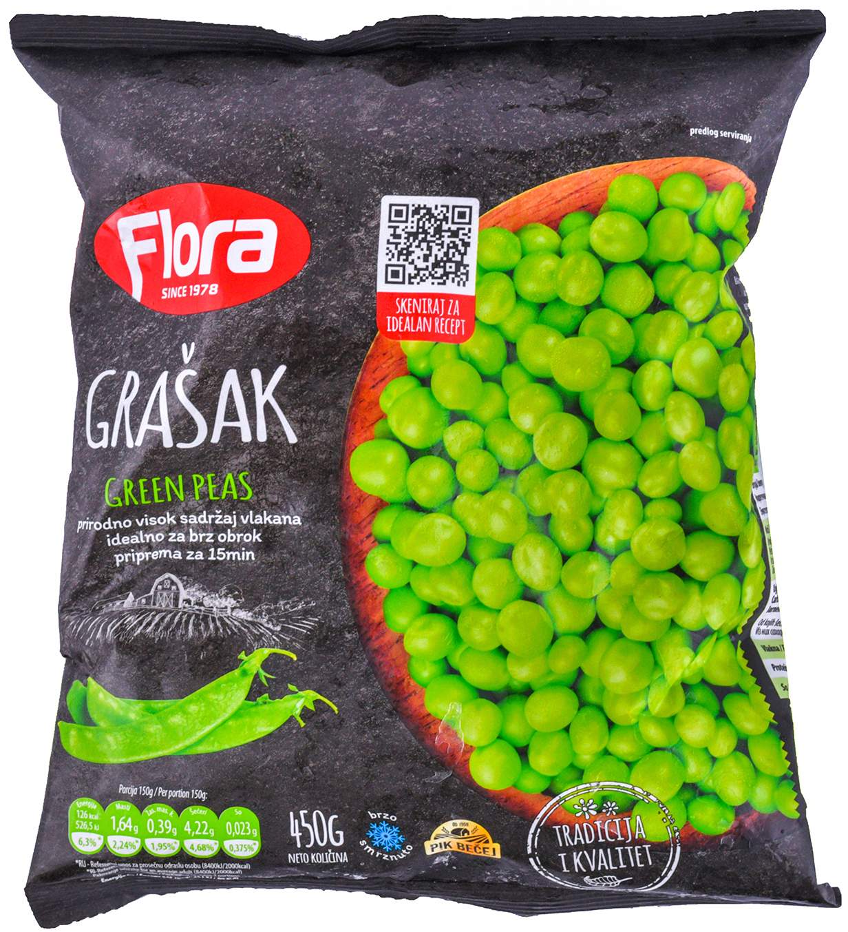 FLORA grašak 450g - Cenoteka