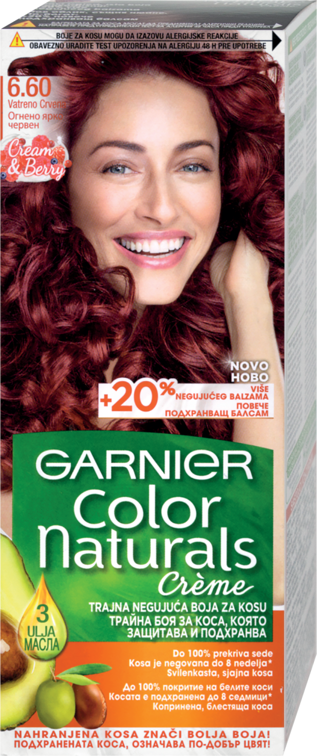GARNIER Color Naturals farba za kosu 6.60 fiery red - Cenoteka