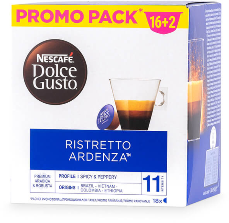 Kapsule Dolce Gusto ristretto ardenza 16+2gratis - Cenoteka
