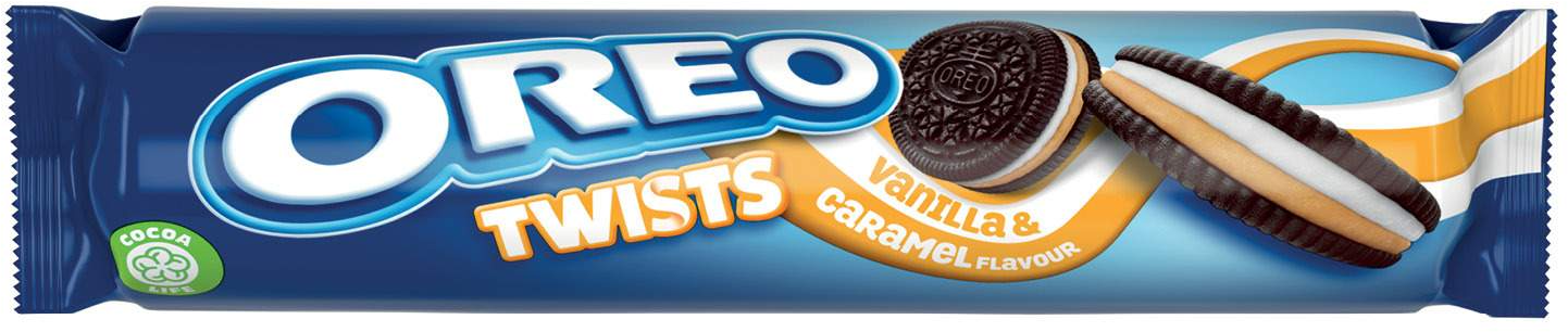 Keks OREO twists vanilla & caramel 157g - Cenoteka