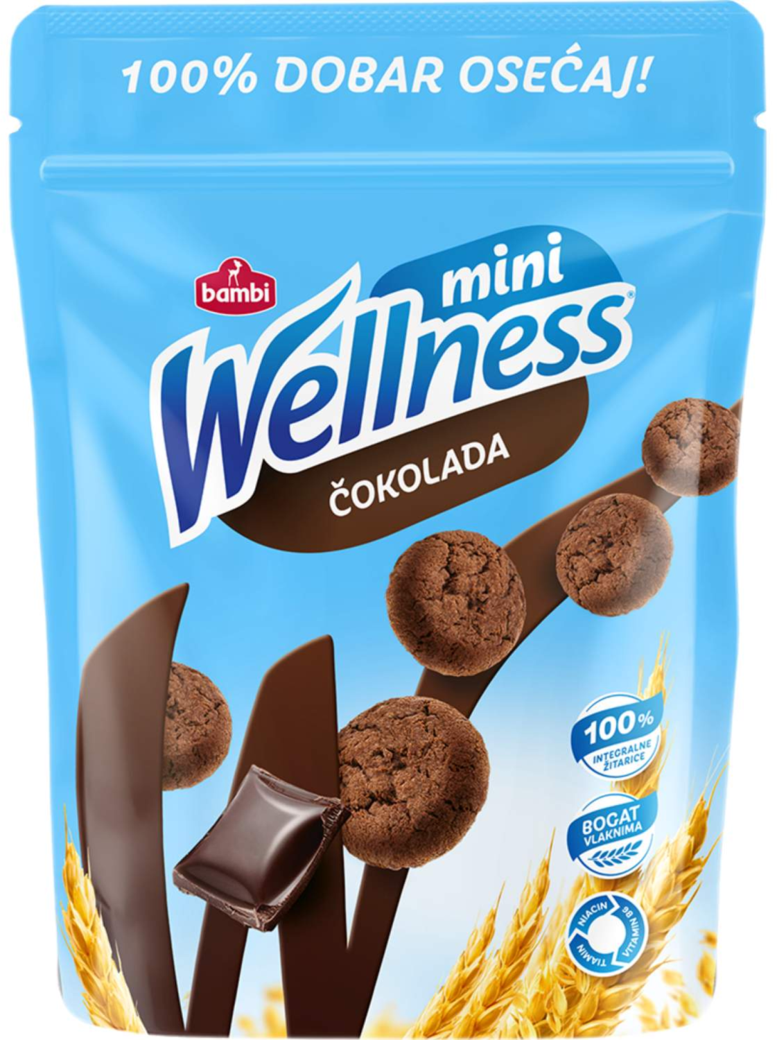 Keks WELLNESS mini čokolada 70g - Cenoteka