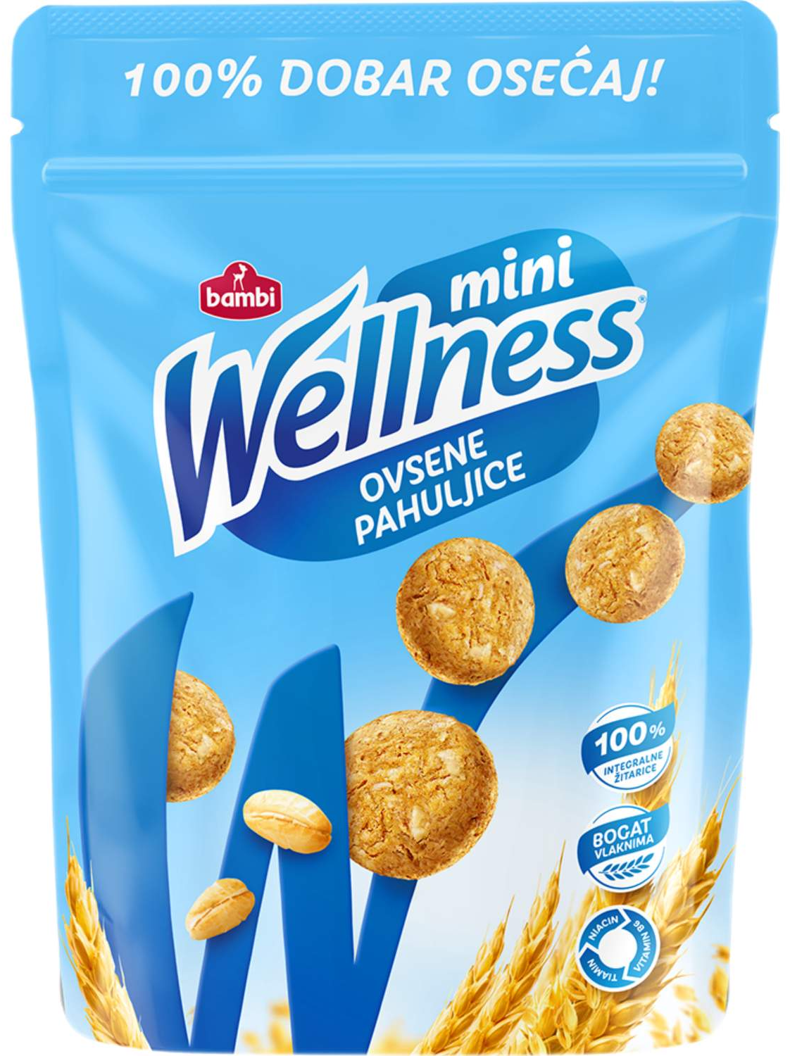 Keks WELLNESS mini ovsene pahuljice 70g - Cenoteka