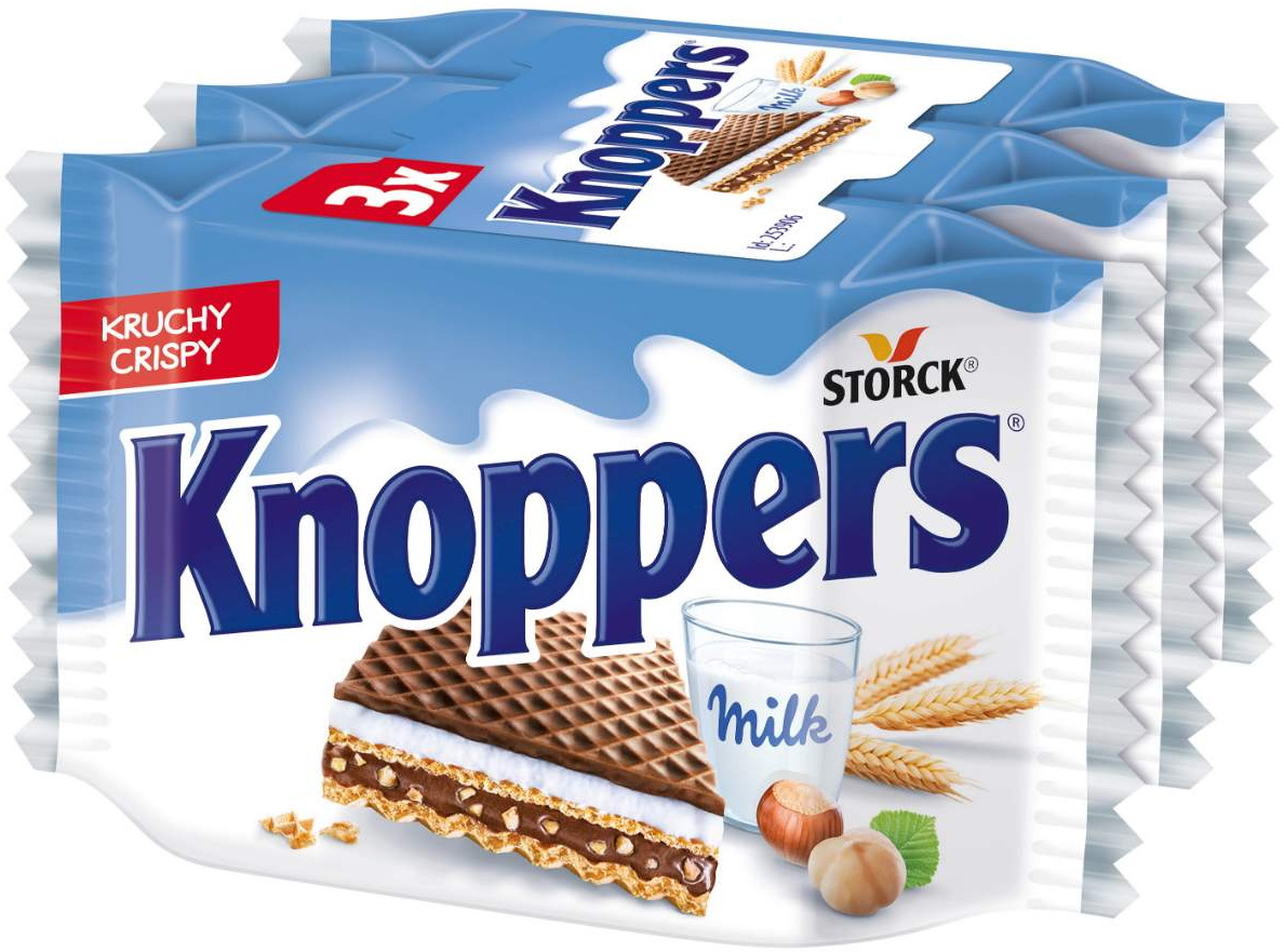 KNOPPERS vafl mleko i lešnik 3x25g - Cenoteka
