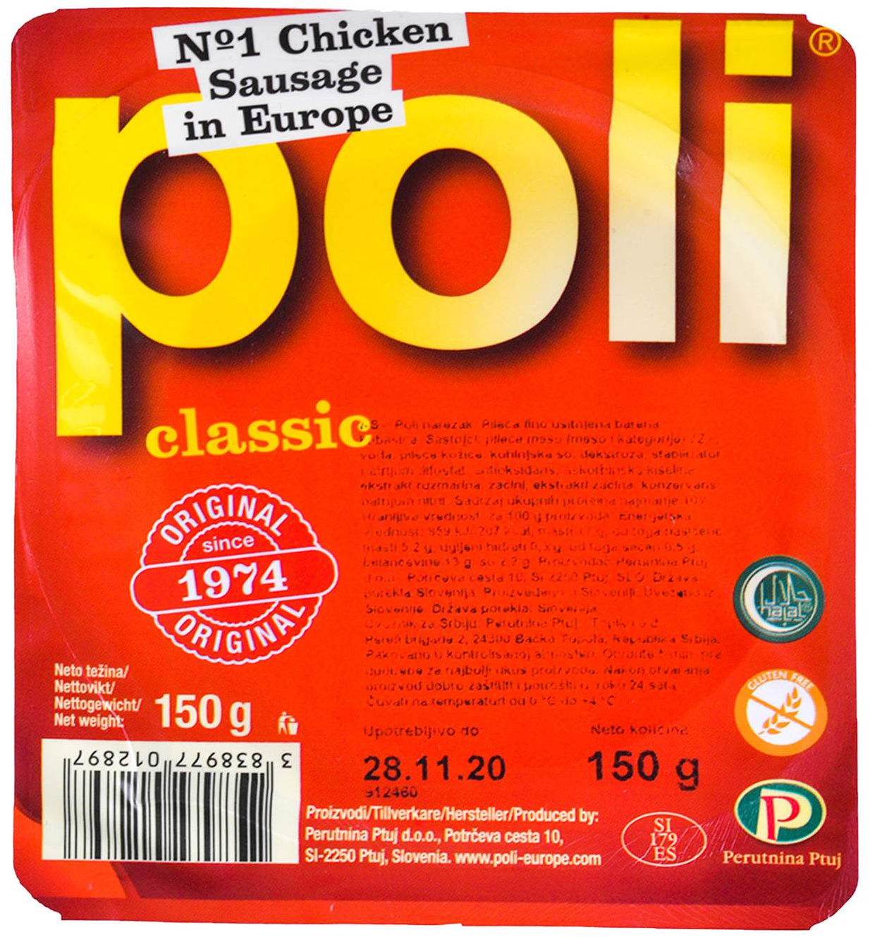 Kobasica POLI classic slajs 150g - Cenoteka
