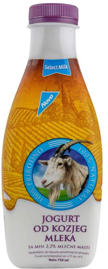 Koziji jogurt SELECT MILK 2,2%MM 750ML - Cenoteka