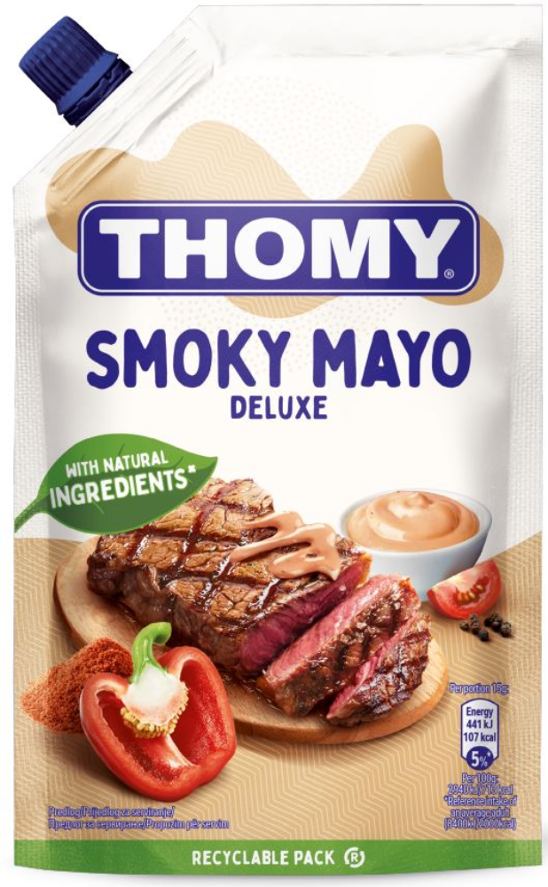 Majonez THOMY Smoky mayo deluxe doypack 220g - Cenoteka