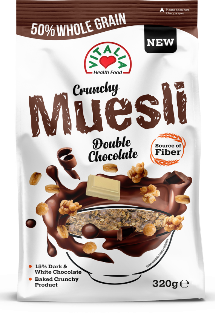Musli VITALIA crunchy dupla čokolada 320g - Cenoteka