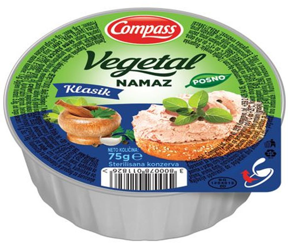 Namaz COMPASS vegetal classic 75g - Cenoteka