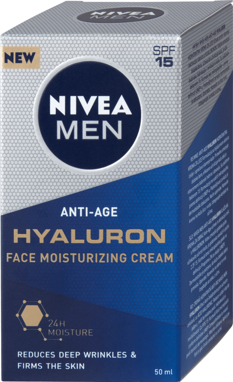 NIVEA men krema za lice Anti age hyaluron SPF15 50ml - Cenoteka