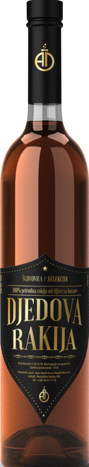 Rakija ĐEDOVA šljiva 0,75l - Cenoteka