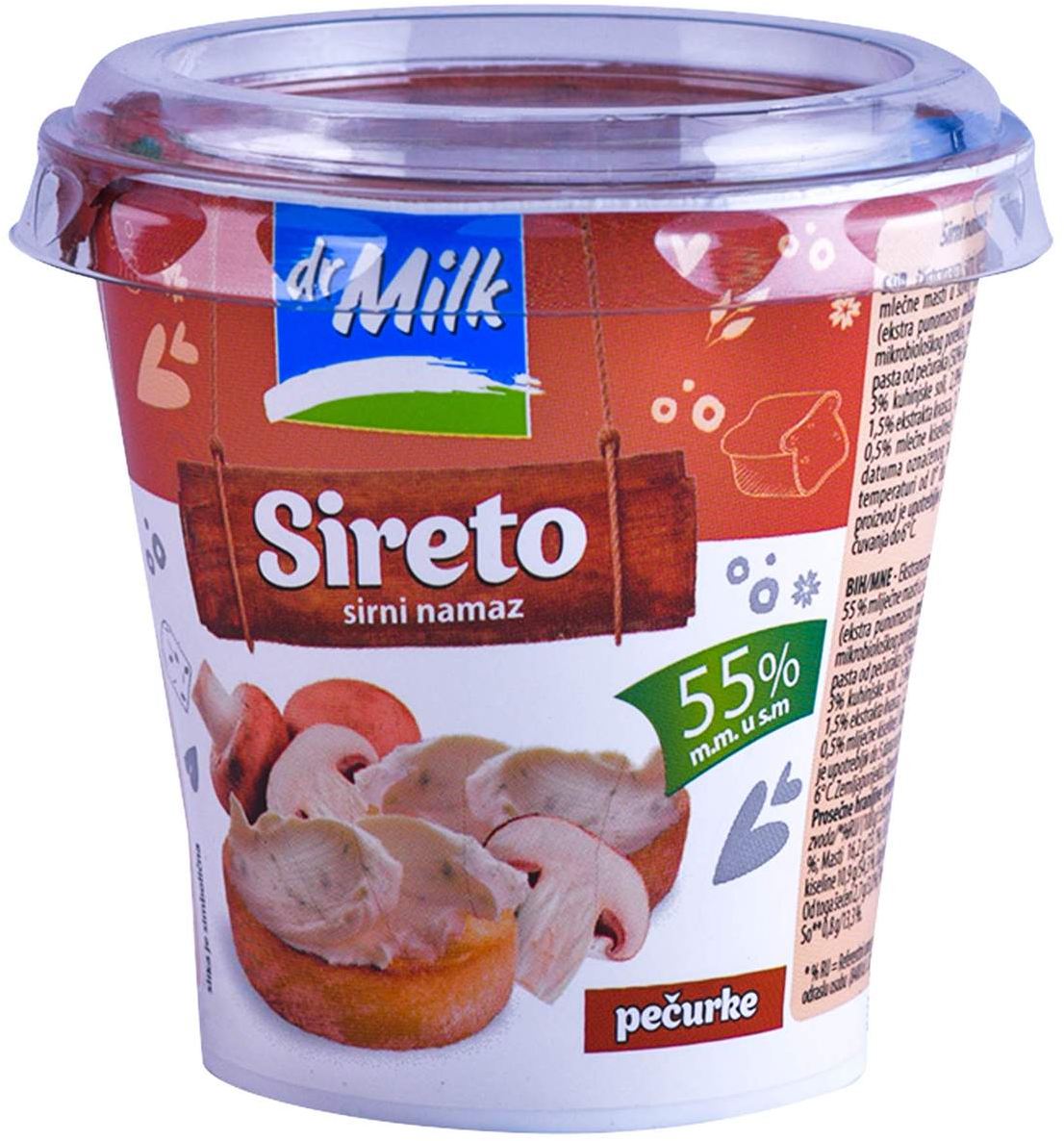 Sirni namaz DR. MILK Sireto pečurke 150g - Cenoteka